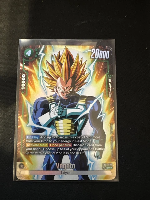 VEGETA ALT ART SR FB01-096 Dragon Ball Fusion Monde Anglais EUR 77,62 ...