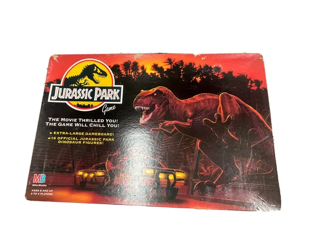 VINTAGE JURASSIC PARK Board Game 1992 Milton Bradley Dinosaurs 90% ...