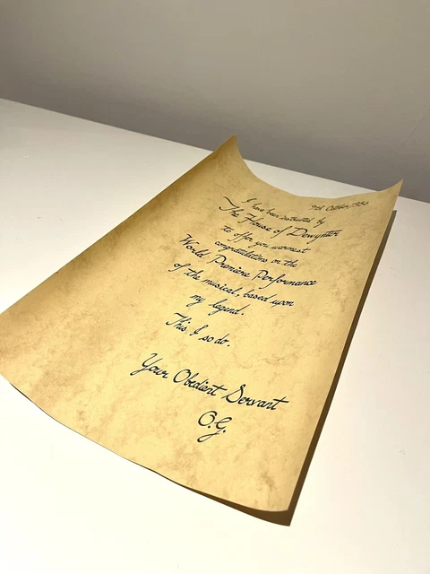 PHANTOM OF THE Opera Original first night letter/Poster Dewynters (1986 ...