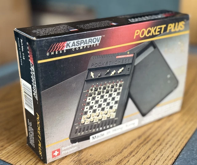 SAITEK KASPAROV POCKET Plus Trainer Portable Chess Computer Game 1990 ...