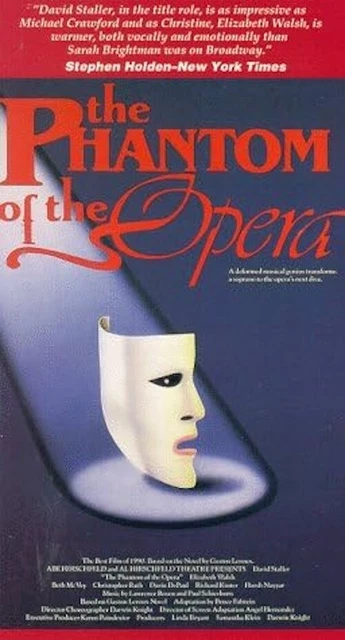 THE PHANTOM OF the Opera (VHS 1990) Hirshfield Theater David Staller ...