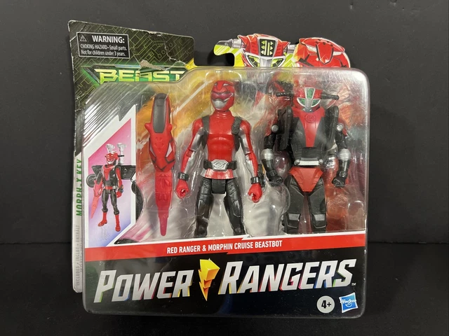 POWER RANGERS BEAST Morphers Red Ranger and Morphin Cruise Beast Bot ...