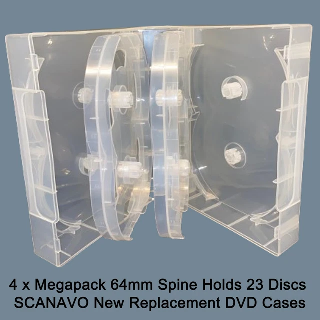 4 X 23 Wege Klar Megapack DVD 64 mm [23 Discs] Neu Leer Ersatz Scanavo ...