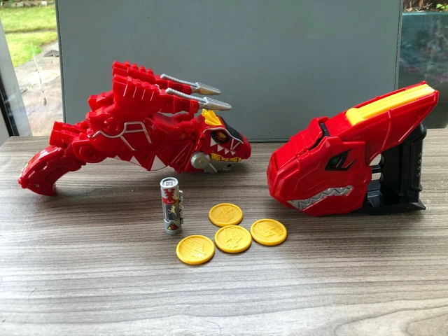 DINO CHARGE T-REX Red Morpher + Charger + T-Tex launcher & discs New ...