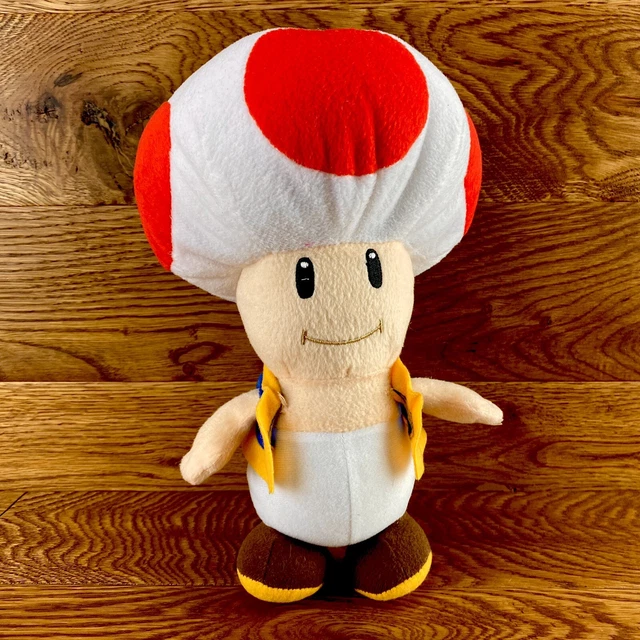 TOAD MUSHROOM SUPER Mario Bros Nintendo Soft Toy Teddy Plush 12” Vgc ...