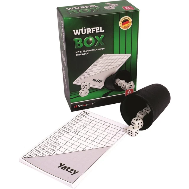 DICE BOX WITH Yatzy Game Block Dice Game Board Game Knoble Game £7.57 ...