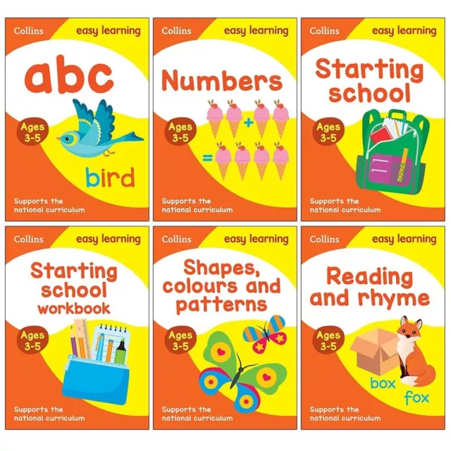 COLLINS EASY LEARNING Preschool 6 Books Set Ages 3–5 : Ideal for home ...