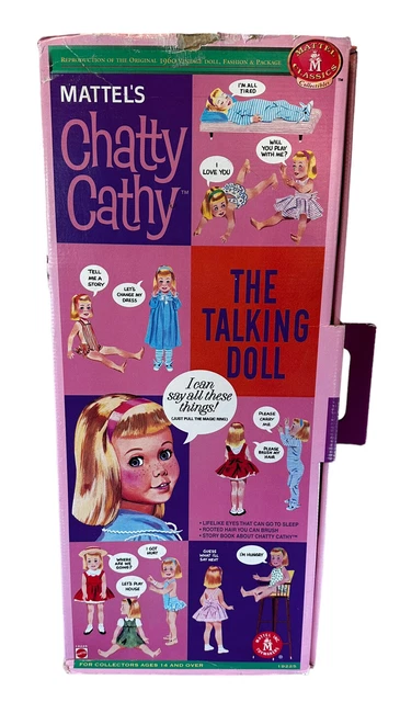 MATTEL’S CLASSIC CHATTY Cathy The Talking Doll 1998 Reproduction NIB ...