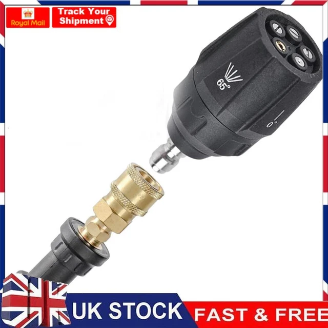 5 IN 1 Nozzle Tip 200Bar Quick Connect Fitting Spray Gun Coupler for ...