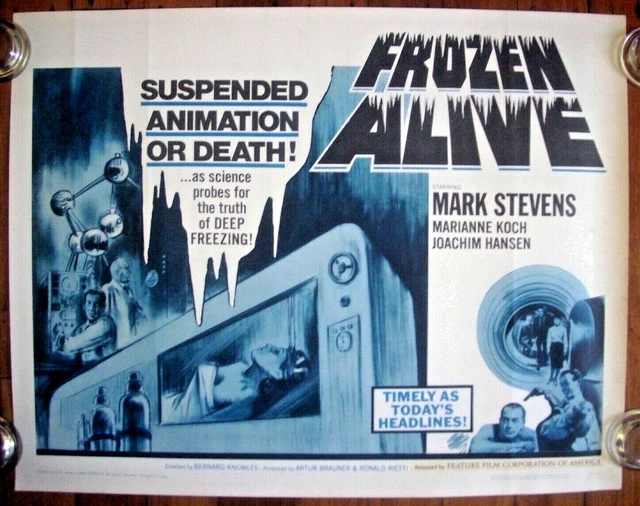 FROZEN ALIVE 1966 Original American Half-Sheet Sci-Fi Movie Poster ...
