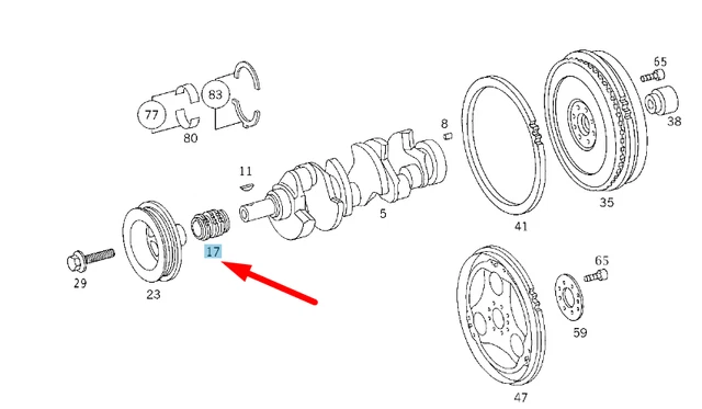 MERCEDES-BENZ SL R129 Kurbelwellenrad A1550500003 NEU ORIGINAL EUR 307 ...