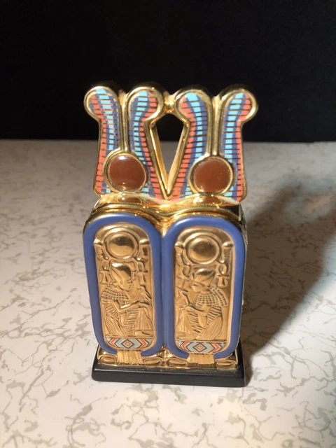 FRANKLIN MINT TREASURES of Tutankhamun “Cartouche-Shaped Box” Egyptian ...