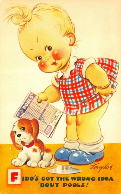 BAMFORTH TAYLOR TOTS Comic Postcard No K347 Children Unused Very Good ...