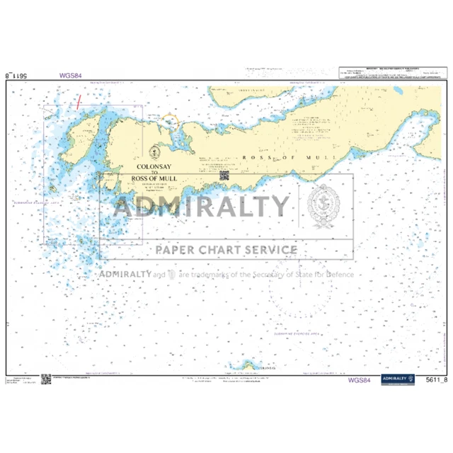 ADMIRALTY SMALL CRAFT Chart 5611_8: Colonsay to Ross of Mull £16.20 ...