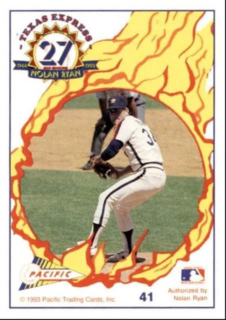 1993 CARTE DE baseball Pacific Texas Express Nolan Ryan The Fast Ball ...