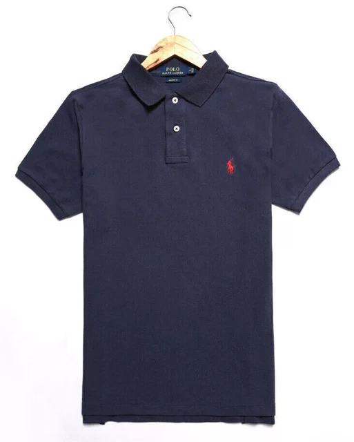 RALPH-LAUREN MEN POLO shirt Polo T-Shirt Tops Casual Shirts With Logo Cotton £18.99 - PicClick UK
