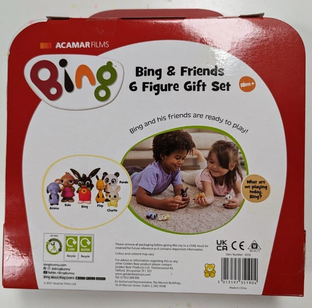 CBEEBIES BING & Friends 6 Figure Gift Set Bing,Flop,Sula,Pando,Charlie ...
