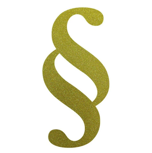 § PARAGRAPH GOLD 30cm Zeichen Symbol Gesetz Anwalt Kanzlei Aufkleber ...