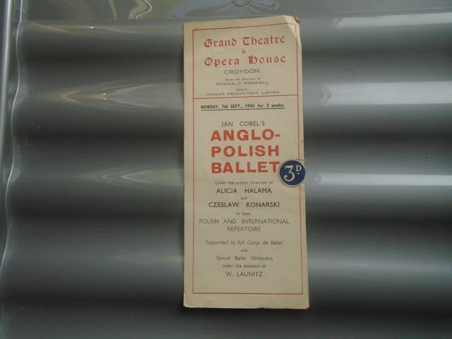 1942 ANGLO POLISH Ballet Jan Cobel Alicia Halama Konarski Croydon ...