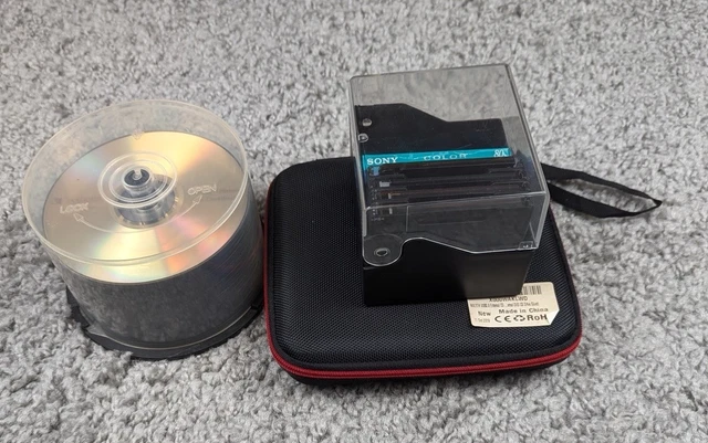 SONY MINIDISCS X6 + Verbatim DVD-R Spindle + Hard Case Bundle - Used £ ...