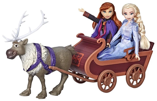 Disney Frozen 2 Sledding Sven And Sisters Elsa And Anna Fashion Doll