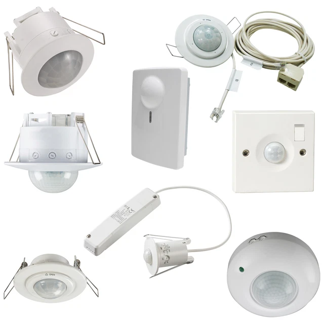 INDOOR RECESS/SURFACE MOUNTED PIR Sensors IP20 Passive InfraRed Motion ...