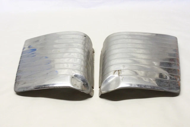 ORIGINAL 1950'S GRAVEL Stone Guard Ribbed Moulding Trim Pair Chevy Ford ...
