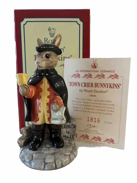 VERY RARE ROYAL Doulton - Town Crier Bunnykins DB259 2002 LIMITED EDITION £49.12 - PicClick UK
