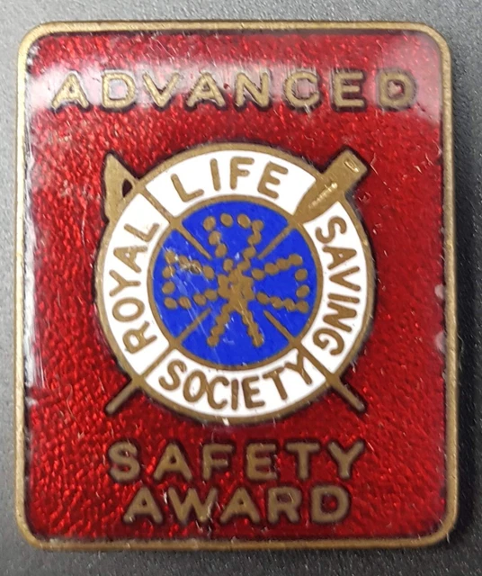 VINTAGE ROYAL LIFE Saving Society Advanced Safety Award Enamel Pin ...