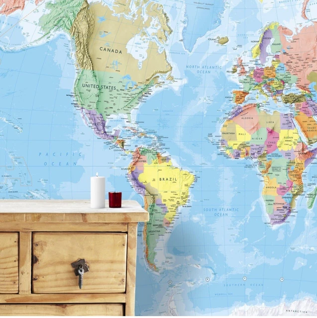 MAPS INTERNATIONAL - Giant World Map - Mega-Map Of The World 232cm x ...
