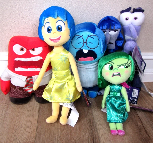 6 NEW DISNEY Inside Out 2 Plush Toy Collection Joy Anger Fear Disgust ...