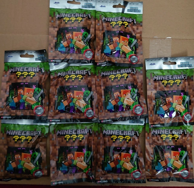 10 PACKS OF Minecraft ??? Nano Metalfigs Jada Die Cast Blind Bag Figure ...