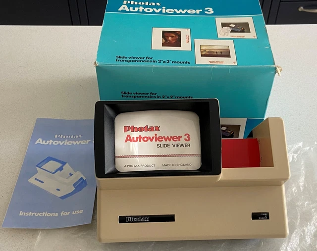 PHOTAX AUTOVIEWER 3 Illuminated 35mm Photo Slide Viewer Boxed Excellent ...