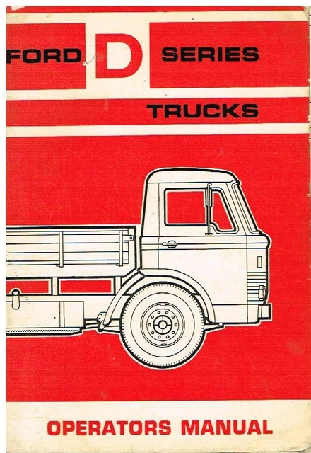 FORD D SERIES Truck Original 1965 Owners Instruction & Maintenance ...