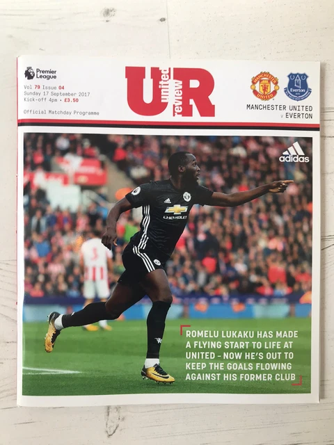 MANCHESTER UNITED V Everton Official Matchday Programme 17/09/17 Vol 79 ...