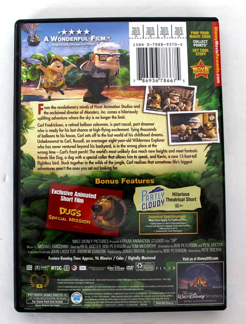UP DVD DISNEY Pixar 2009 Animated Family Movie $8.88 - PicClick CA