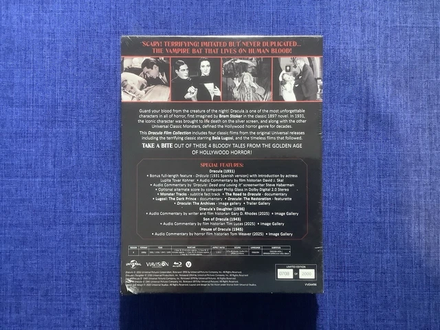 DRACULA FILM COLLECTION Ltd Ed Lenticular Hardcover (Blu Ray) NEW ...