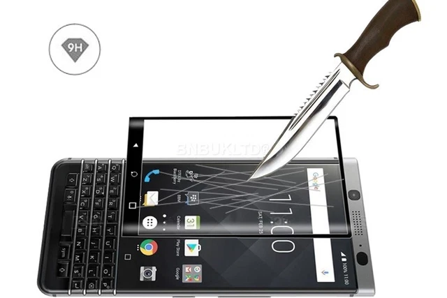 2 X FOR BlackBerry Keyone Tempered Glass Screen Protector Full Curved ...