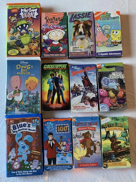 12 NICKELODEON/NICK JR VHS (Rugrats, Doug, Blue’s Clues 100th ...