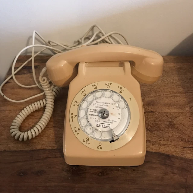 VINTAGE FRENCH ROTARY telephone with extra ?eavesdropper Microphone £30 ...
