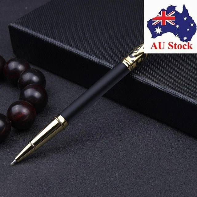 STATIONERY LUXURY BALLPOINT Pen Black Ink Metal Rollerball Pen ...