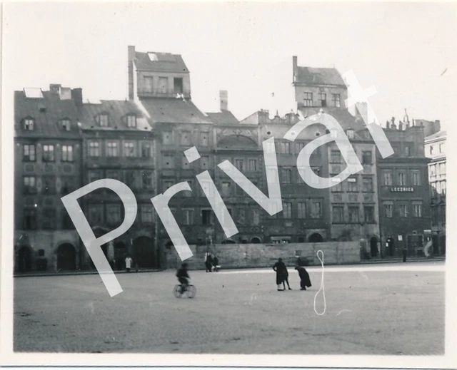 FOTO WK2 STRASSENSZENE Warschau interessante basilikale Aufbauten Polen ...