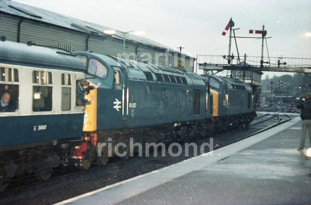 EXETER ST. DAVIDS Class 40's 40057 & 40084 16.10.80 35mm Colour ...