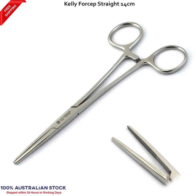 DENTAL SURGICAL KELLY Straight Locking Artery Clamp Forceps Hemostatic Forceps $57.45 - PicClick AU