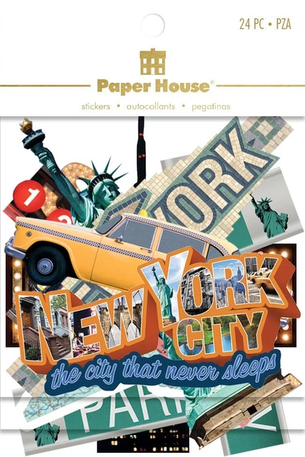 3 PACK - Paper House Self-Adhesive Die-Cuts -New York City - 5A0031NC ...