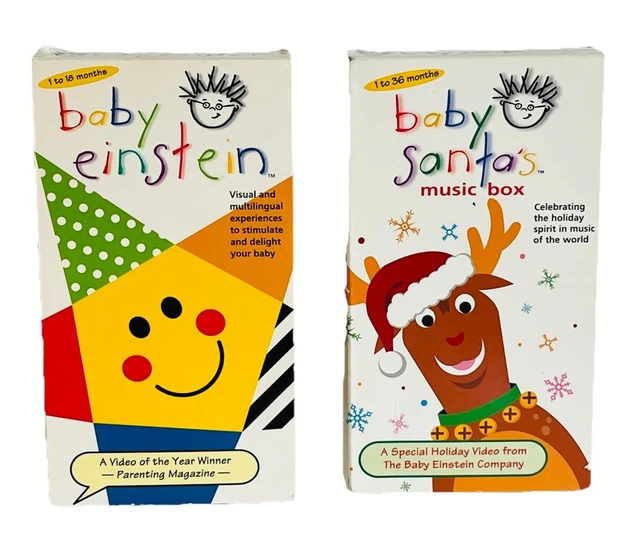 VINTAGE BABY EINSTEIN & Baby Santa’s Music Box VHS Videos Language ...