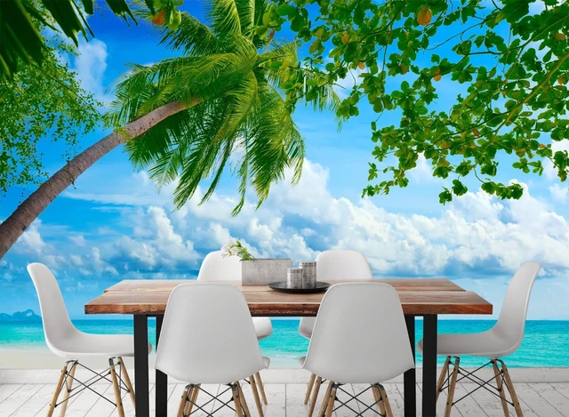 3D TREE OCEAN 136 Wallpaper Mural Paper Wall Print Indoor Murals CA ...