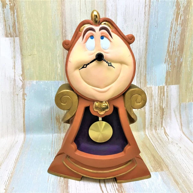 BEAUTY AND THE Beast Cogsworth Clock Table Figure Ceramic Figurine ...
