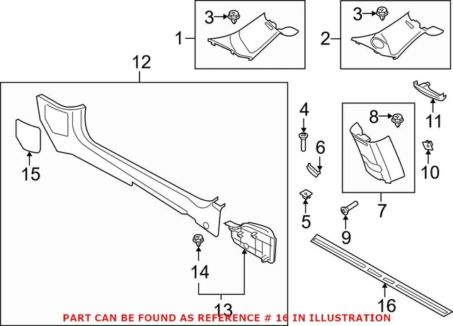 FOR MINI COOPER S R55 R56 Front Left or Right Door Sill Plate OES ...