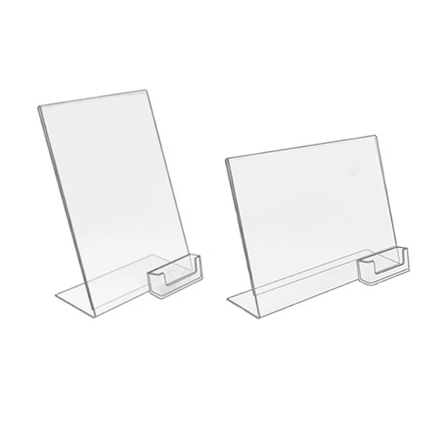 COUNTER POSTER HOLDER Menu Display Stand and Business Card Dispenser A6 ...